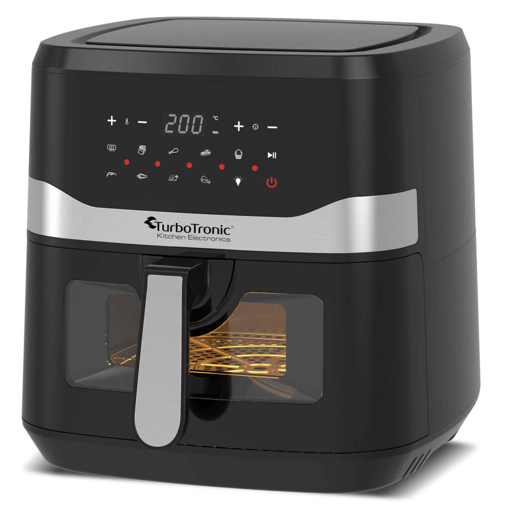 TurboTronic AF7W Airfryer XL - Heteluchtfriteuse met Raam - 7,5 Liter - Zwart - عروض هولندا